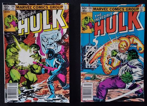 Lot of (2) Marvel Comics Incredible Hulk #285 & 286 (1983) ~ Combined ...