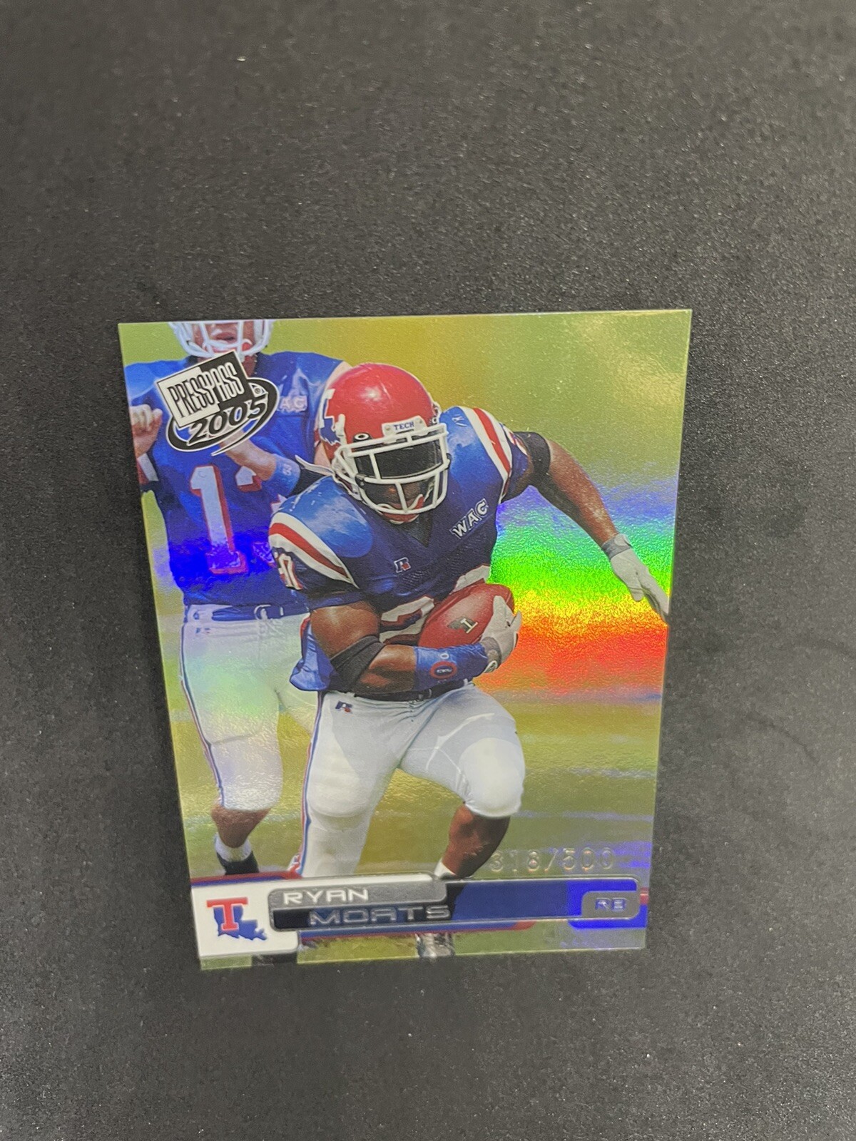 2005 Press Pass #18 Ryan Moats rookie card, Louisiana Tech Bulldogs ...