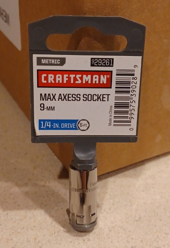 Craftsman Max Axess Socket 1/4" Drive 9mm Size Part # 29261 for sale ...