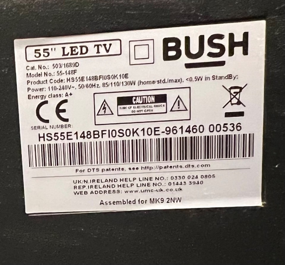 Bush 55 Inch Full HD Freeview Led Tv Used but Excellent Condition | eBay UK