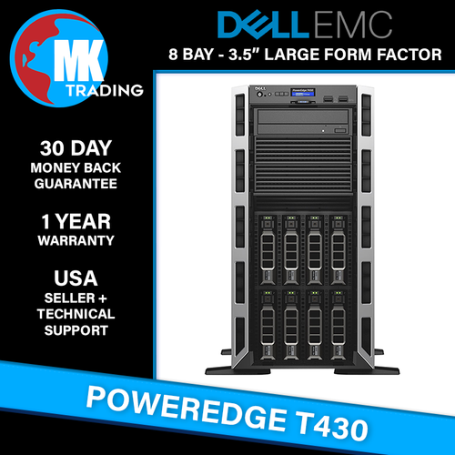 Dell PowerEdge T430 8B LFF 5U Server -V1- Choose CPUs/RAM/Drives ...