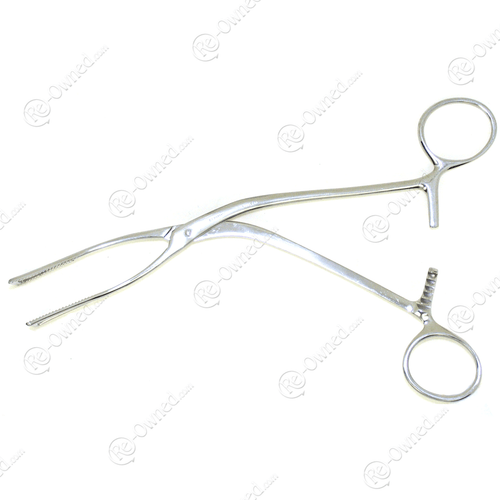 Codman Lovelace Lung Forceps Angled Shank, 1in Wide Jaw, 7-3/8in Length ...