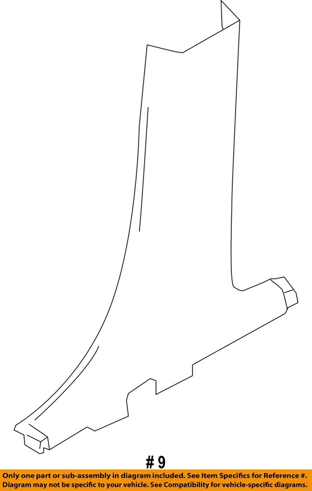 FORD OEM 10-12 Flex Interior Trim-Lwr Ctr Plr Trim BA8Z7424346AB | eBay