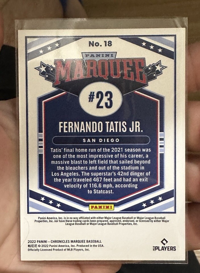 2022 Panini Chronicles Marquee #18 Fernando Tatis Jr. - San Diego ...