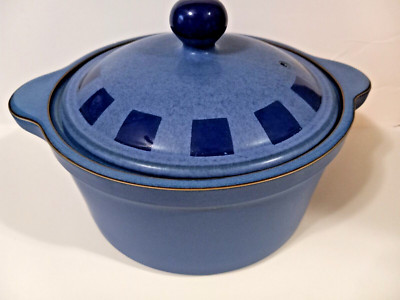 DENBY -LANGLEY REFLEX PATTERN 1.75 QUART BLUE ROUND CASSEROLE | eBay