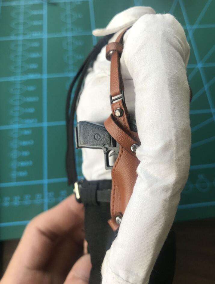1/6 scale Leather Shoulder Holster for CUSTOM 12'' Male Figure Body ...