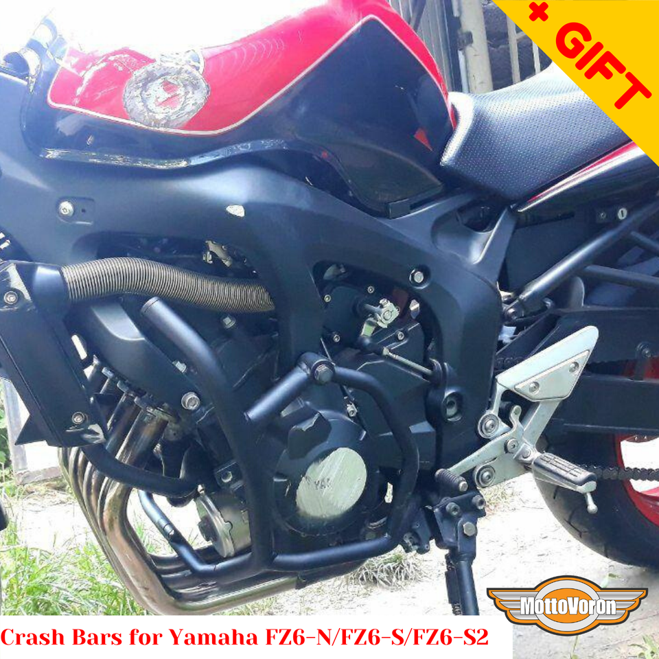 For Yamaha FZ6 crash bars FZ6 S2 engine guard FZ6 Fazer FZ6N, Bonus | eBay