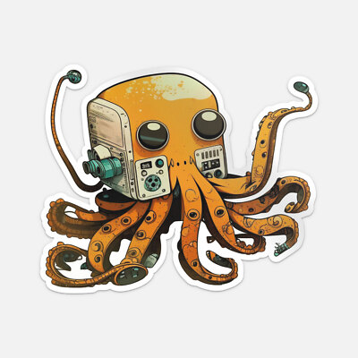 Funny Robot Octopus Art Sticker Vinyl Car Bumper Decal | eBay
