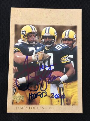 JAMES LOFTON 1997 UD LEGENDS OF THE GREEN & GOLD PACKERS SIGNED ...
