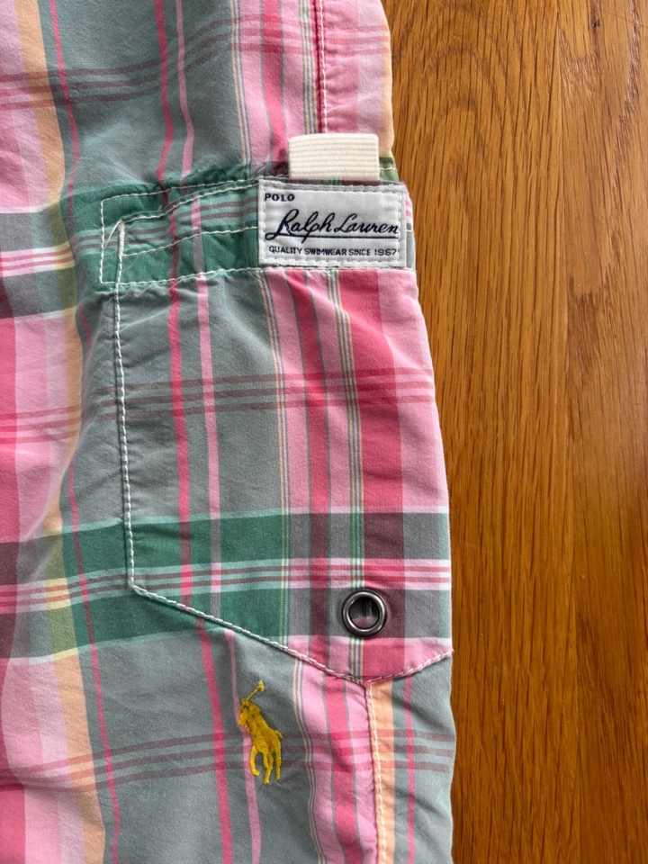 Polo by Ralph Lauren Mens Swim Suit Trunks/Shorts Size 32 Pink/Green ...