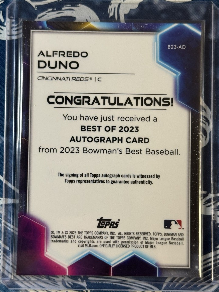 Alfredo Duno 2023 Bowman's Best Baseball Auto #B23-AD Reds | eBay