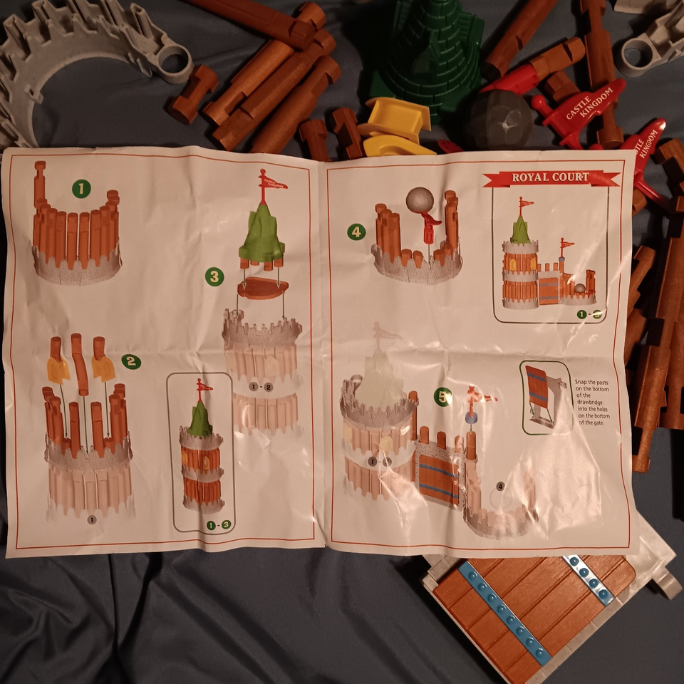 LINCOLN LOGS Castle Kingdom ROYAL Court Replacements w bonus Lego ...