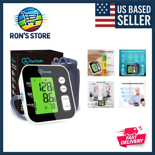 Smart Automatic Blood Pressure Monitor with Voice Alert & Cuff Size 8.7 ...