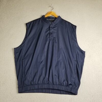 FootJoy FJ Sleeveless Vest 1/4 Snap Blue Windbreaker Golf Men's XL ...