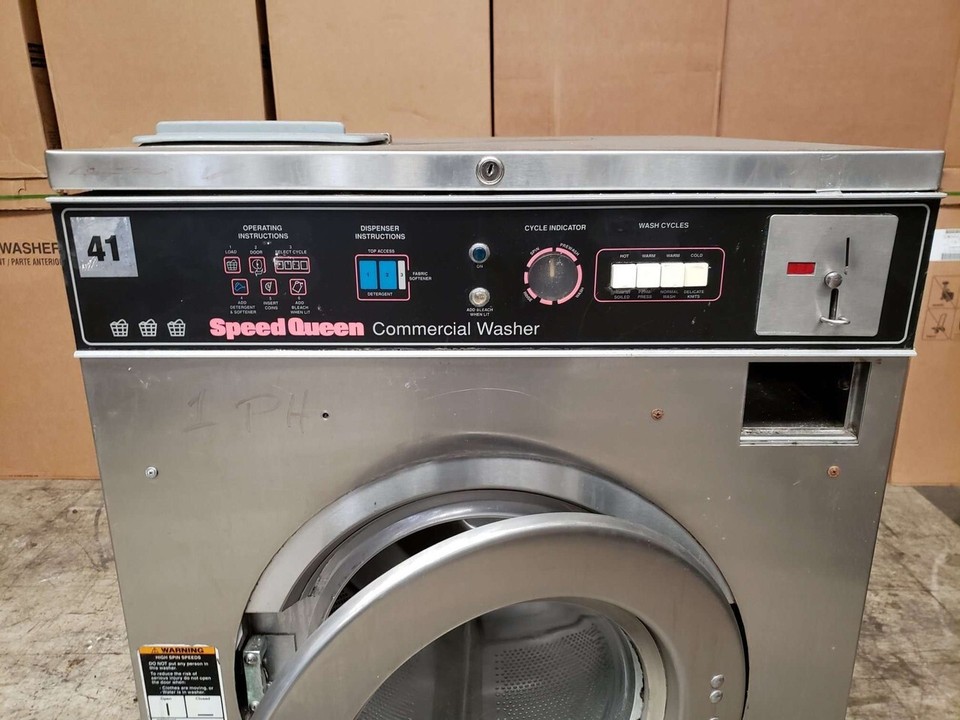 SPEED QUEEN COIN OP FRONT LOAD WASHER M/N: SC27MD2LU20001 S/N ...