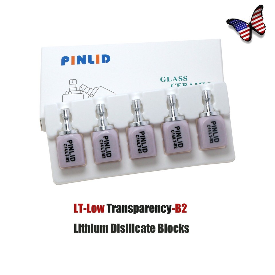US C14 Dental Glass Ceramic Blocks LT Lithium Disilicate CAD/CAM Cerec ...
