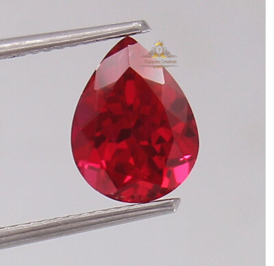 Pear Shape Certified 9.20 Ct Natural Mogok Red Ruby Sparkling Loose Gemstone | eBay