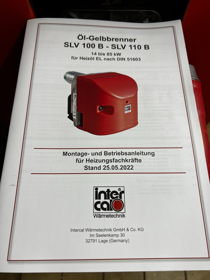 Intercal SLV 100 B Öl-/Gelbbrenner, Neuwertig, Wartung 1/25 ...