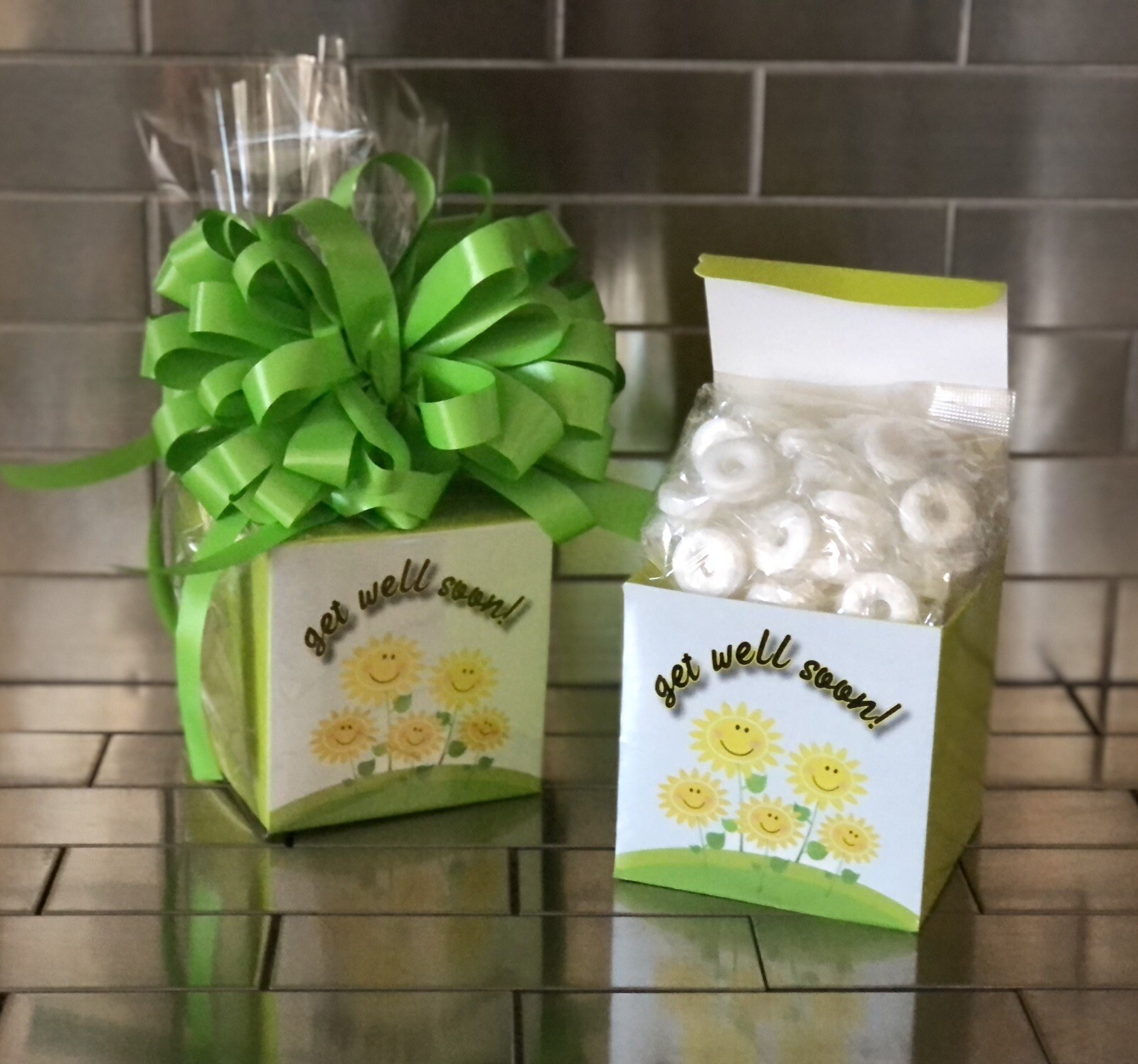 Get Well Soon Wint-O-Green Lifesavers Gift Basket-Box Wrapped With ...