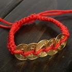 Fashion Chinese Feng Shui Red String Lucky Coin Adjustable Bracelet ...
