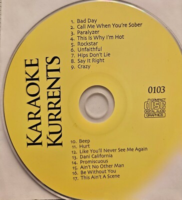 103 CURRENT HITS KARAOKE CDG | eBay