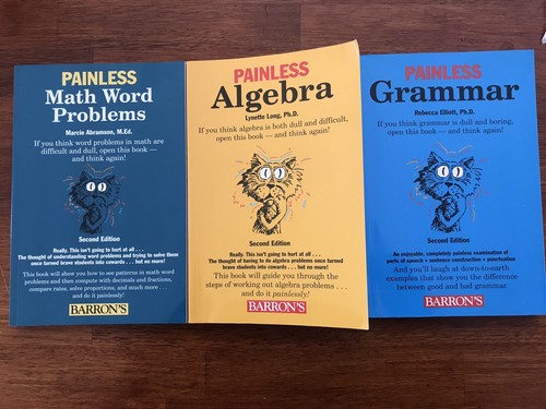 3 Pack Barron's Painless: Algebra, Grammar, Math Word Problems ...