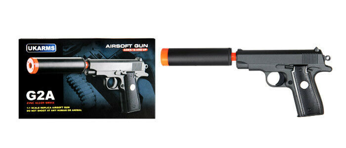 ALL NEW Galaxy G2A Full Metal Airsoft Spring Pistol 1911 Gun w/ Barrel ...