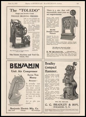 1917 Benjamin Electric Co. San Francisco Unit Air Compressors Vintage ...
