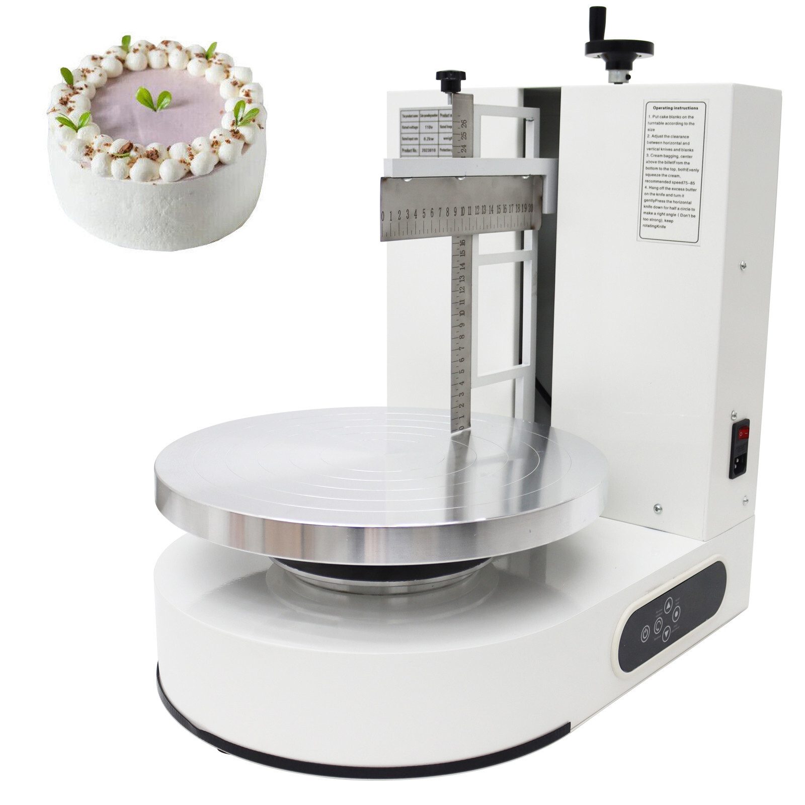 6-14in Automatic Electric Cake Cream Spreading Coating Smearing Machine ...
