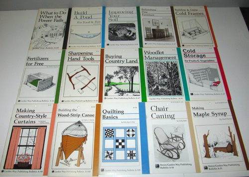 Lot of 25 Homesteading booklets: Storey & Garden Way Publishing Bulletins | eBay