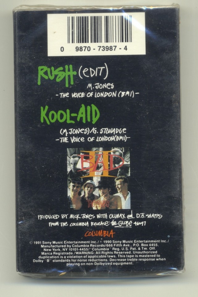 NEW SEALED - BIG AUDIO DYNAMITE II (BAD II) RUSH / KOOL-AID - CASSETTE ...
