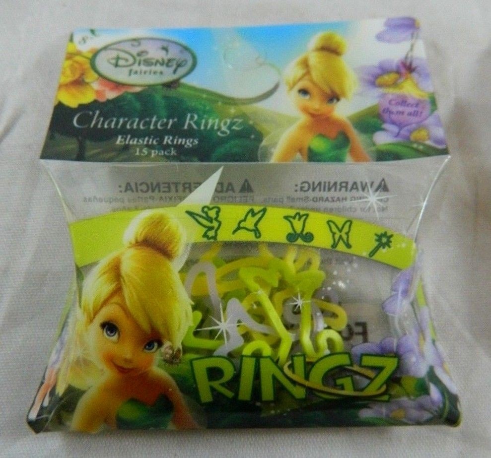 5 Pack Tinkerbell Character Shape Ringz Silly Bandz Elastic Rings ...