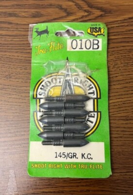 7 TRU-FLITE USA Arrow Tips Screw On 010B TRUE FLIGHT 145/GR KC | eBay