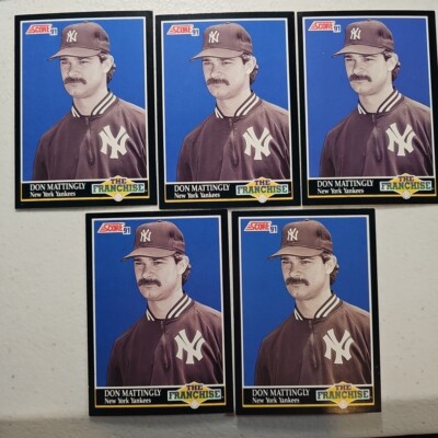 Lot Of 5 1991 Score The Franchise #856 Don Mattingly Yankees Free ...
