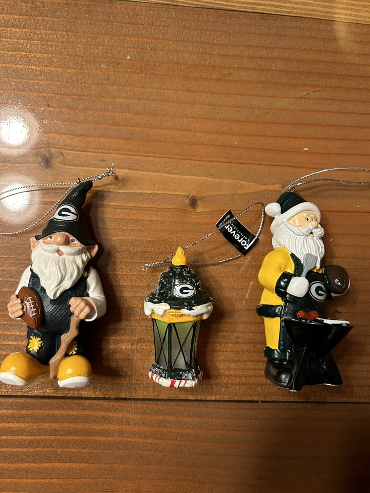 Green Bay Packers Christmas Ornament Lot of 89 Hallmark Licensed ...