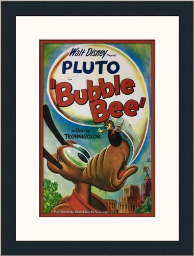 Walt Disney Pluto Bubble Bee Custom Framed Print | eBay
