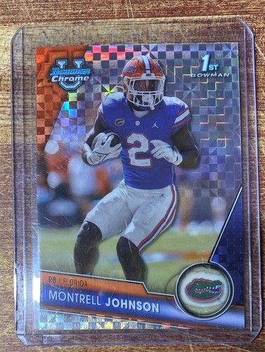 2023 Bowman University Chrome Montrell Johnson #79 X-Fractor Gators | eBay