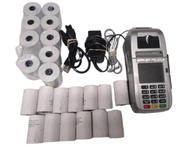 First Data FD130 Credit Card Terminal w/ 20+ rolls of thermal paper | eBay