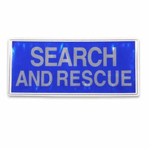 Reflective Search and Rescue Badge [Large, Blue] 5060268027503 | eBay
