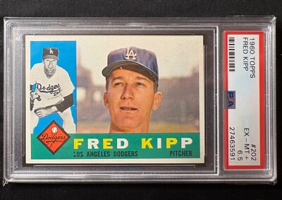 1960 Topps #202 Fred Kipp PSA 6 NM MT dead centered sharp Dodgers | eBay