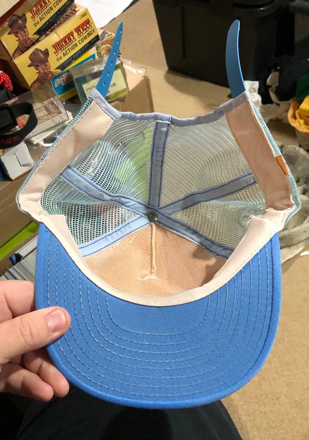 Vintage 1980s Lonestar AJD Light Blue Trucker Hat Cap… - Gem