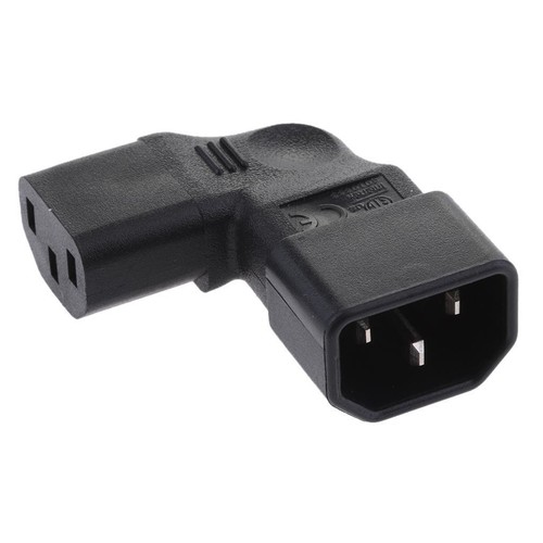 IEC320 C14 to Right Angle C13 Male to Female AC Power Adapter | eBay ...