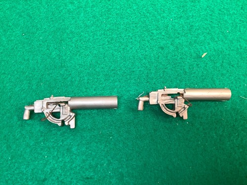 Two Vintage Marx Battleground Machine Gun Silver Plastic 63mm Weapon | eBay