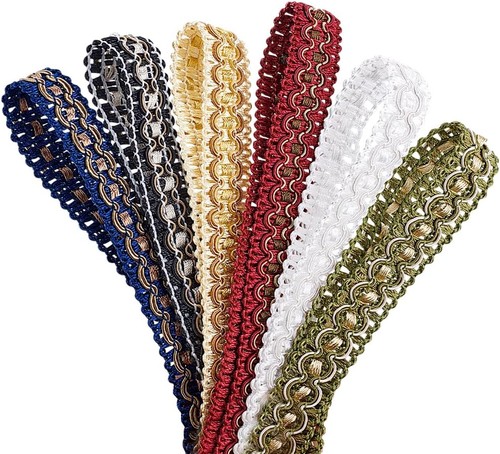 Upholstery Fringe Trim, 6 Colors, 3/4" Polyester Ribbon for Crafts ...