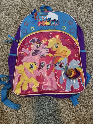 My Little Pony Backpack Pink Purple Hair Tail MLP Kids Girls School ...