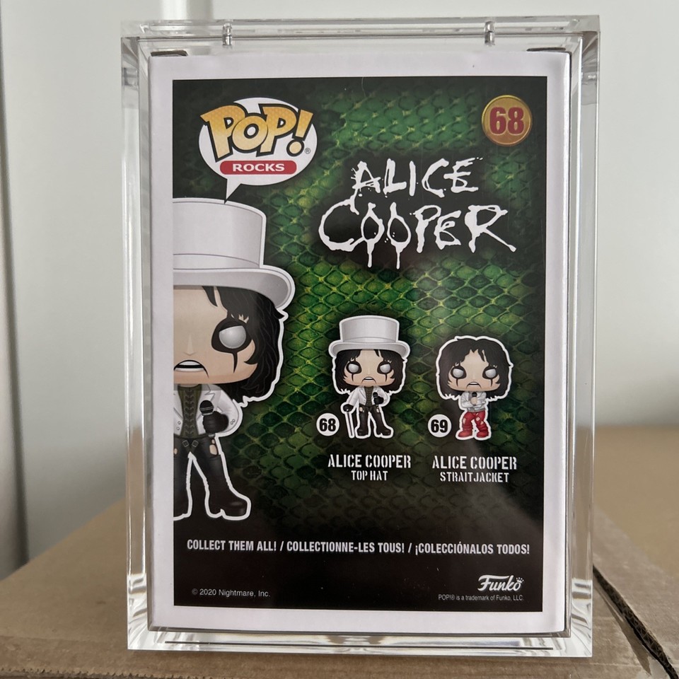 Funko Pop Alice Cooper #68 Signed Beckett Certified Inscribed “Poison ...