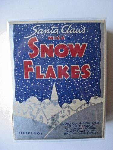 Vintage Unused Box of Christmas "Santa Claus" Mica Snow Flakes! | eBay
