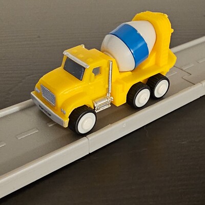 Yellow Cement Mixer NEW Road To Gold Driven Battat Pocket Micro Toy Car ...