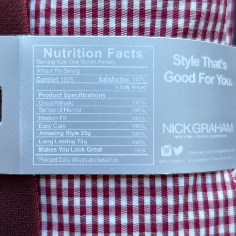 Nick Graham Mens Dress Shirt Tie SET Stretch MODERN FIT Medium Gingham ...