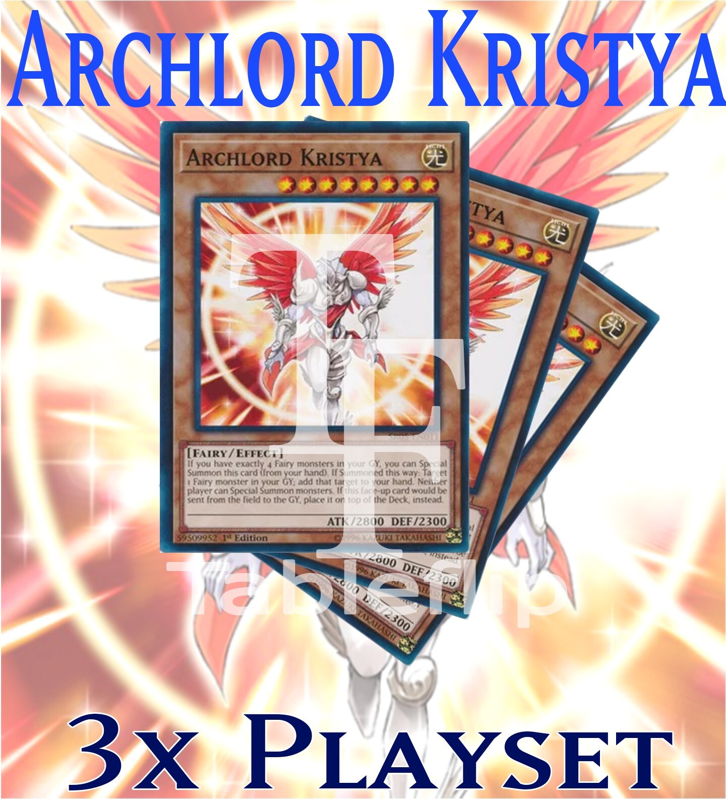 3x Archlord Kristya - SR05-EN011 - Common - 1st Edition NM Yugioh ...